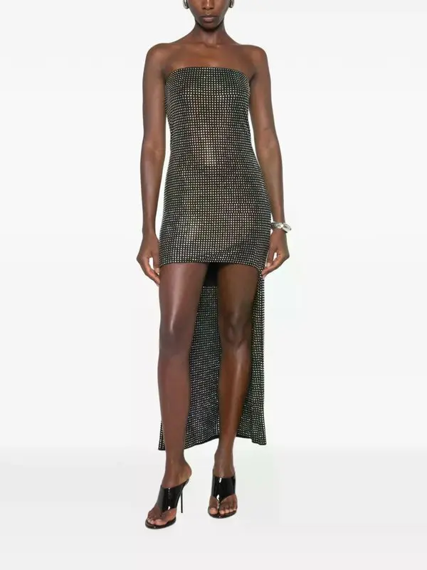 Alexander Wang Crystal-embellished Asymmetric High-low Dress