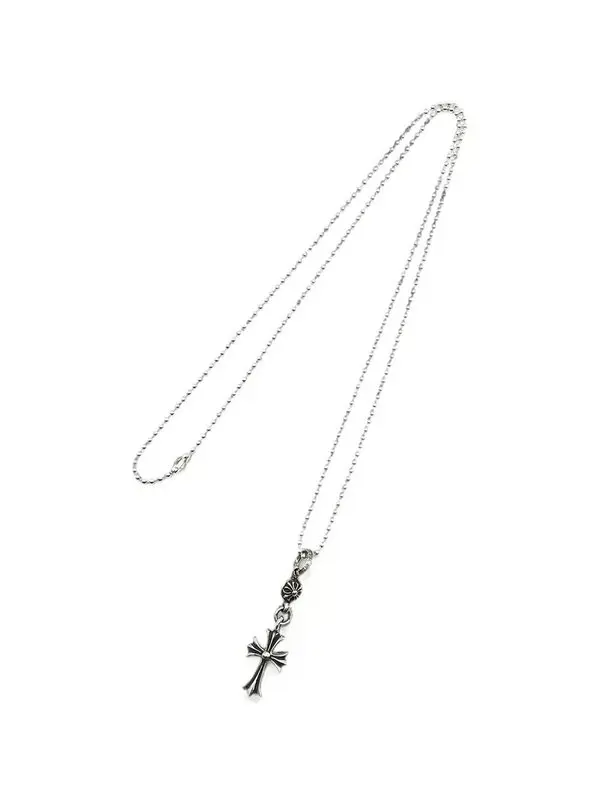 Chrome Hearts Tiny Cross Ball-chain Necklace