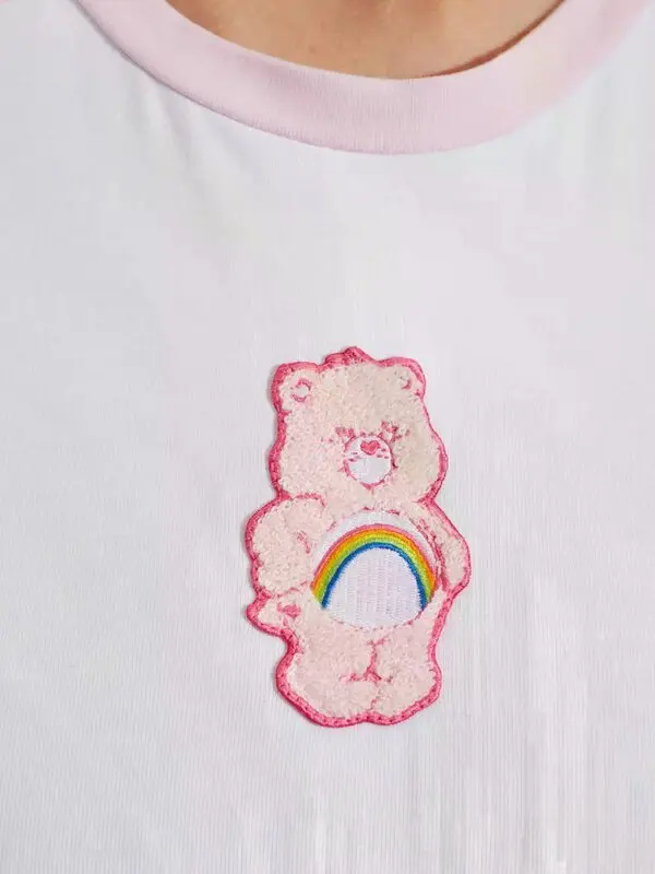 Adidas Cropped T-shirt With Care Bears Patch And Signature 3-stripes