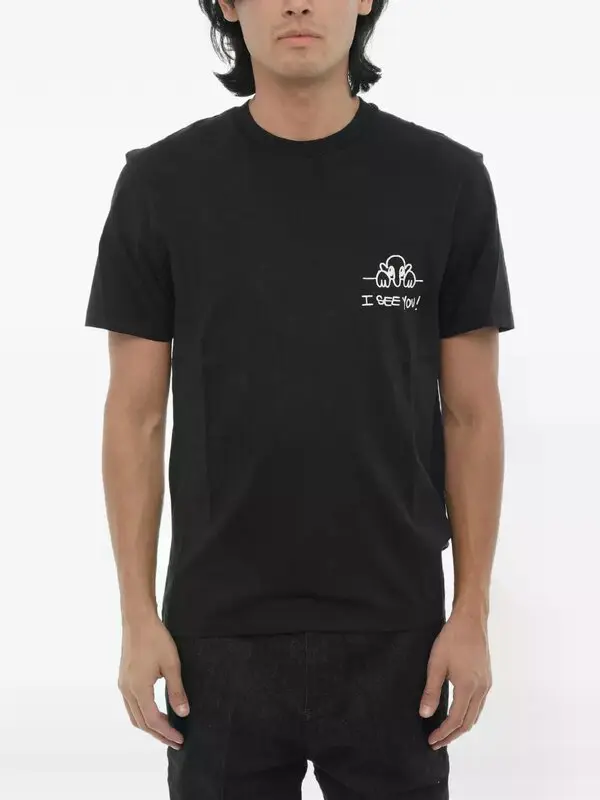 Neil Barrett See You Logo-print Slim-fit T-shirt - Black