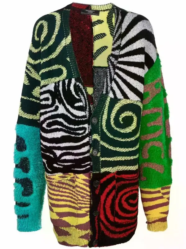 Stella McCartney X Ed Curtis Patchwork Cardigan - Green