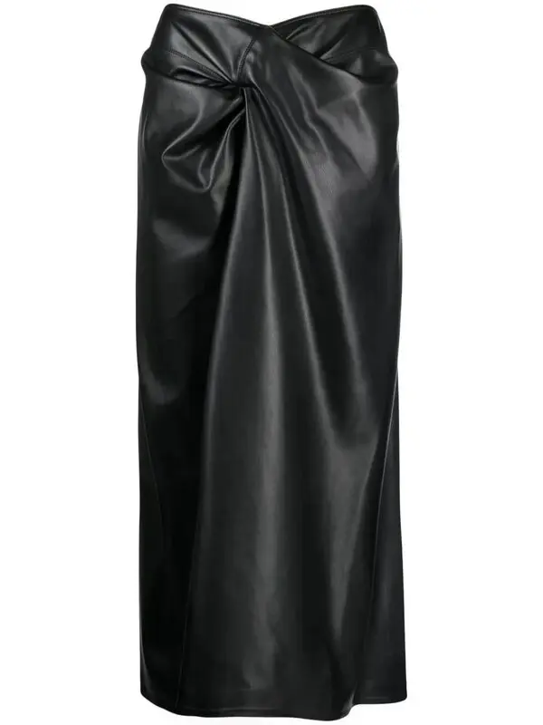 Stella McCartney Knotted Midi Skirt - Black