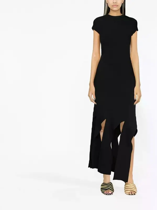 Stella McCartney Fringe-hem Striped Midi Dress