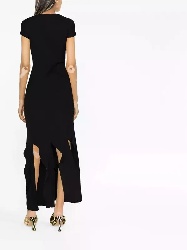 Stella McCartney Fringe-hem Striped Midi Dress