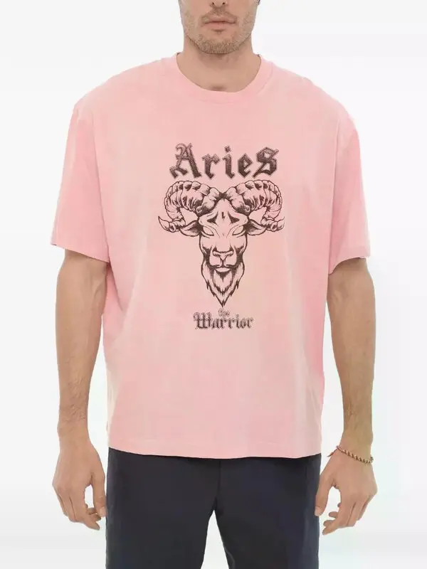Neil Barrett Aries The Warrior Logo-print T-shirt - Pink