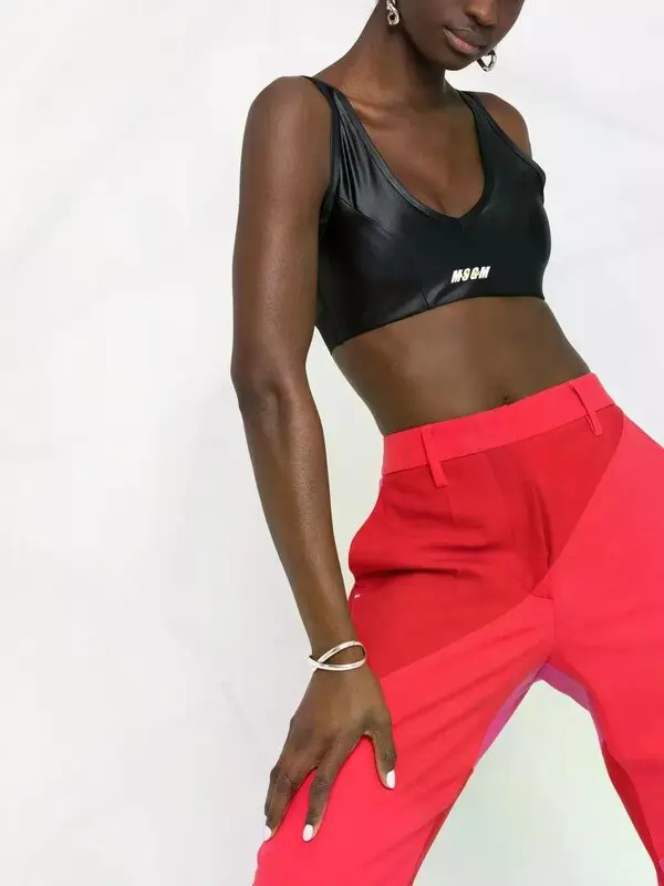 MSGM Logo-print Crop Top