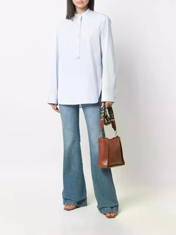 Stella McCartney Salt & Pepper Logo '70s Flare-cut Jeans