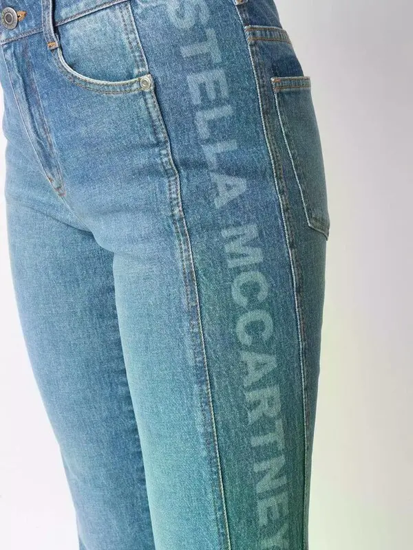 Stella McCartney Salt & Pepper Logo '70s Flare-cut Jeans