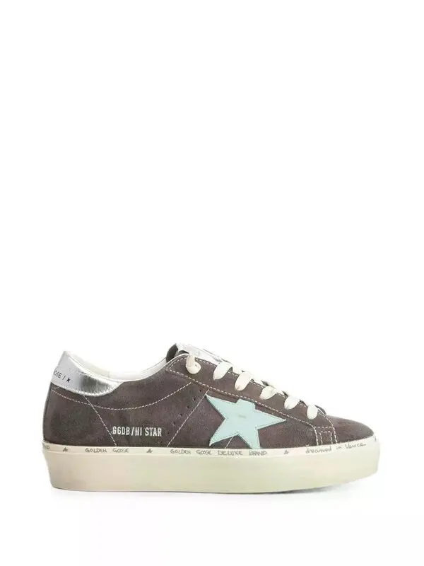 GOLDEN GOOSE Hi Star Suede Sneakers - Grey