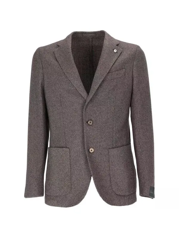 BRANDO Herringbone-pattern Blazer