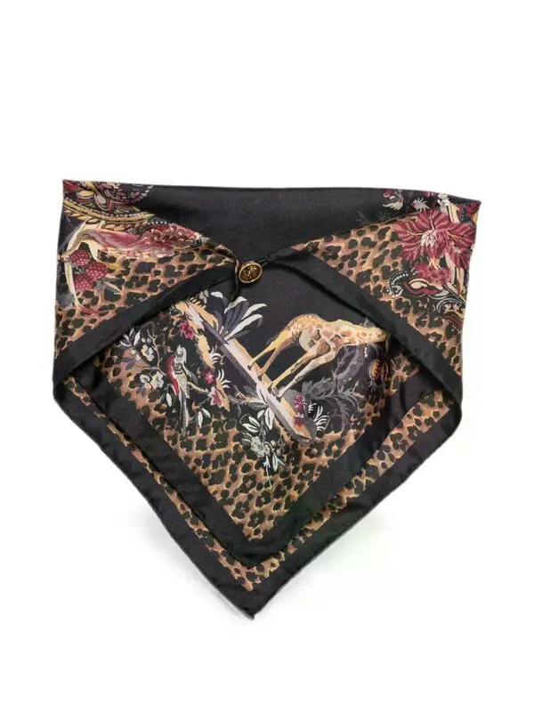 Etro Paisley Leopard-print Scarf