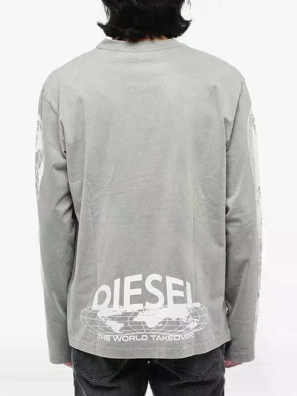 DIESEL® Logo-print Long-sleeve T-shirt
