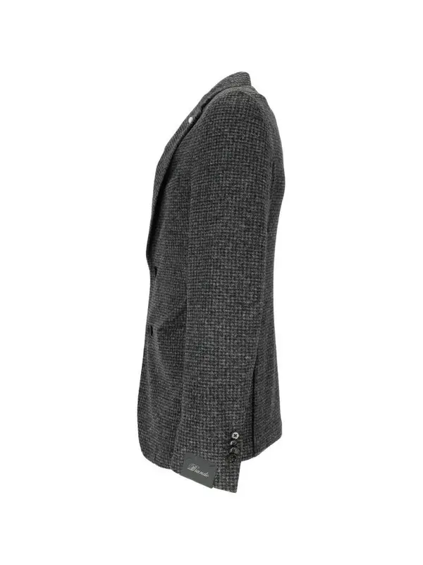 BRANDO Houndstooth-pattern Single-breasted Blazer