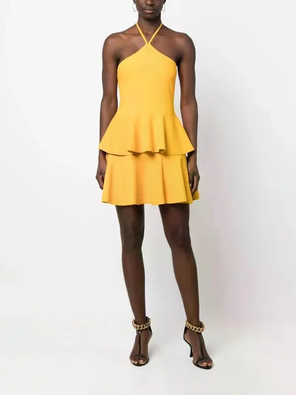 Stella McCartney Peplum-hem Halterneck Top - Yellow
