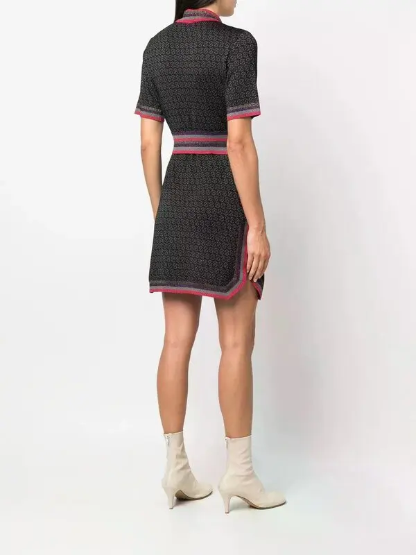 FERRAGAMO Monogram Tie-waist Knitted Dress