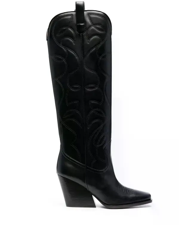 Stella McCartney Knee-high Cowboy Boots - Black