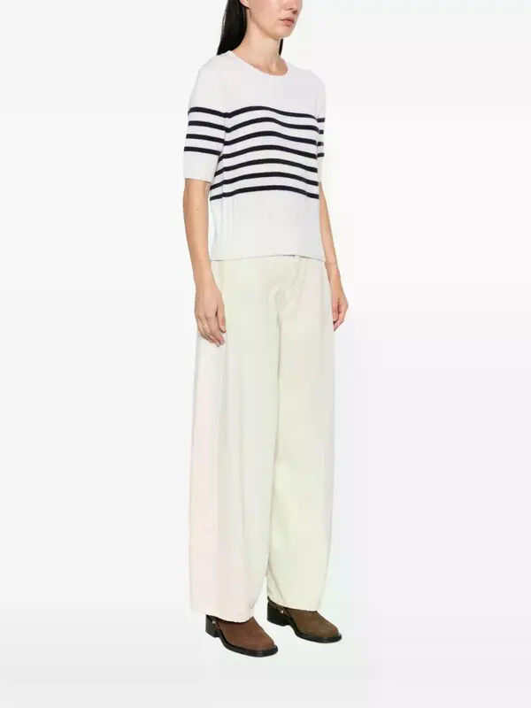 EMERSON RENALDI Striped Short-sleeve T-shirt - Neutrals