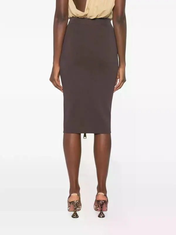 Elisabetta Franchi Front-zip Pencil Midi Skirt
