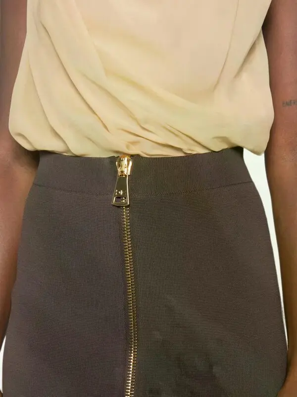Elisabetta Franchi Front-zip Pencil Midi Skirt