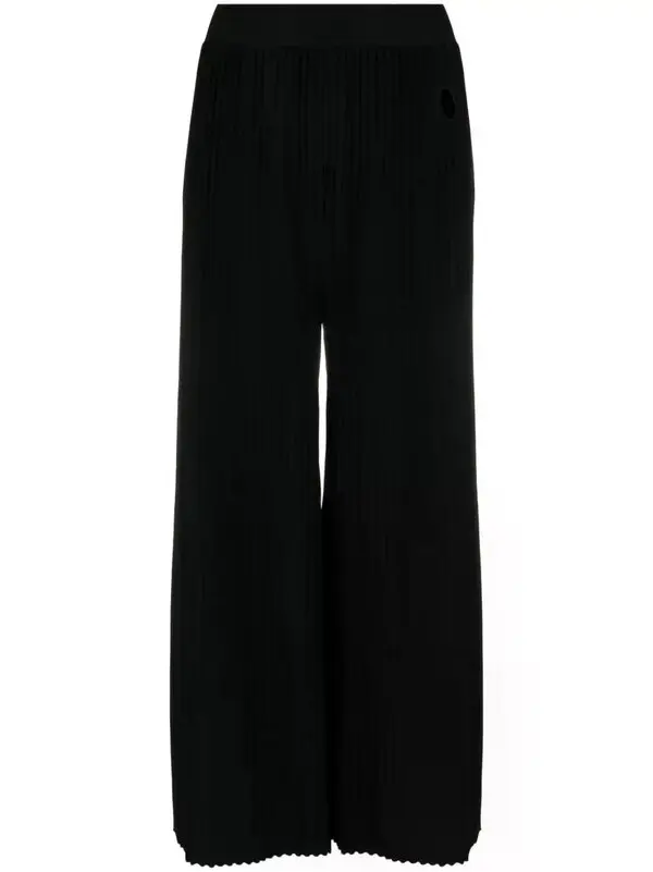 Stella McCartney Plissé Palazzo Pants - Black