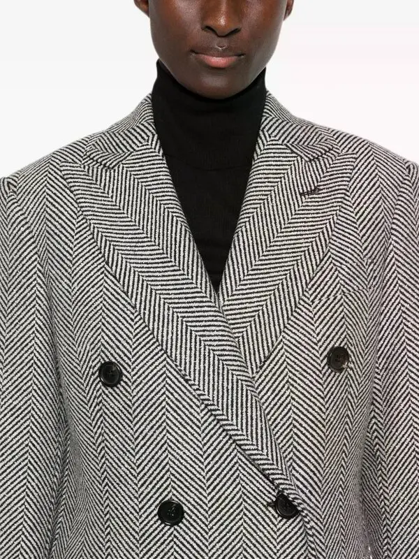ERALDO Herringbone Double-breasted Coat