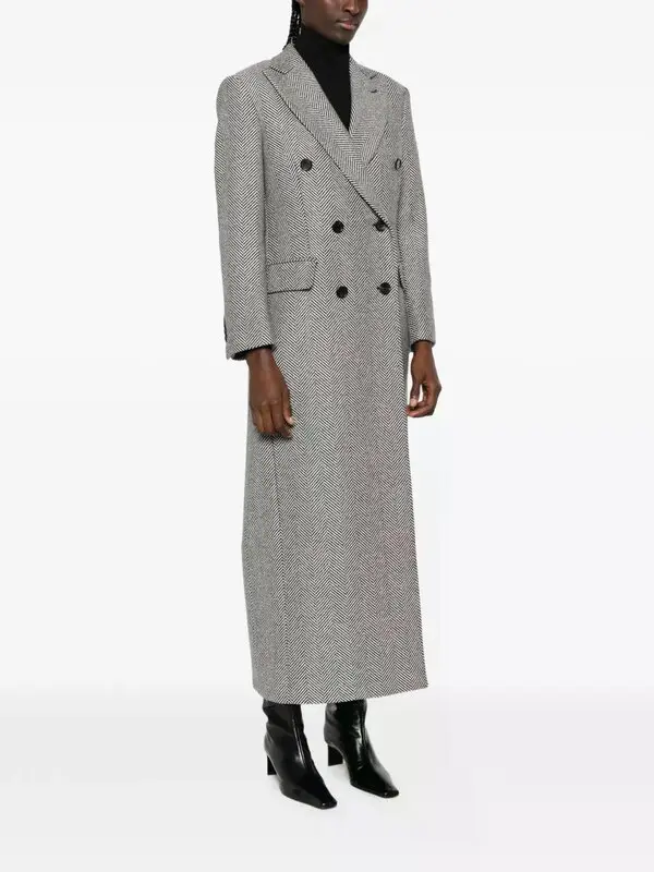 ERALDO Herringbone Double-breasted Coat