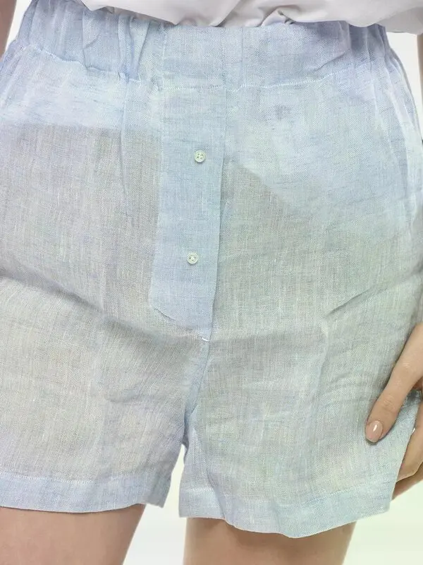 FINAMORE 1925 Elasticated-waist Linen Shorts