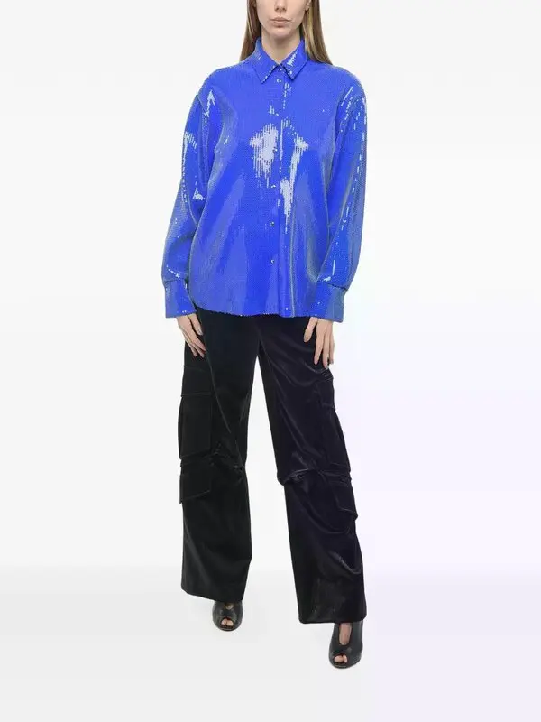 David Koma Sequin-embellishd Shirt