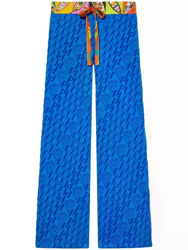 Emilio Pucci Girandole-print Track Pants - Blue