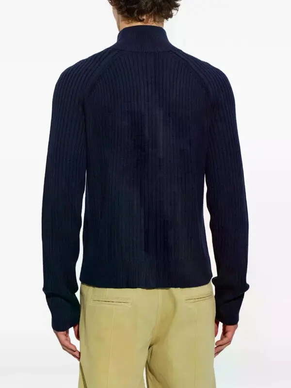 MARANT Ribbed-knit Zip-up Cardigan