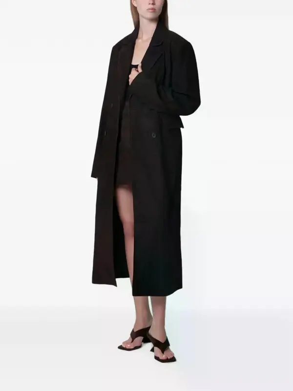 ROTA Double-breasted Suede Coat