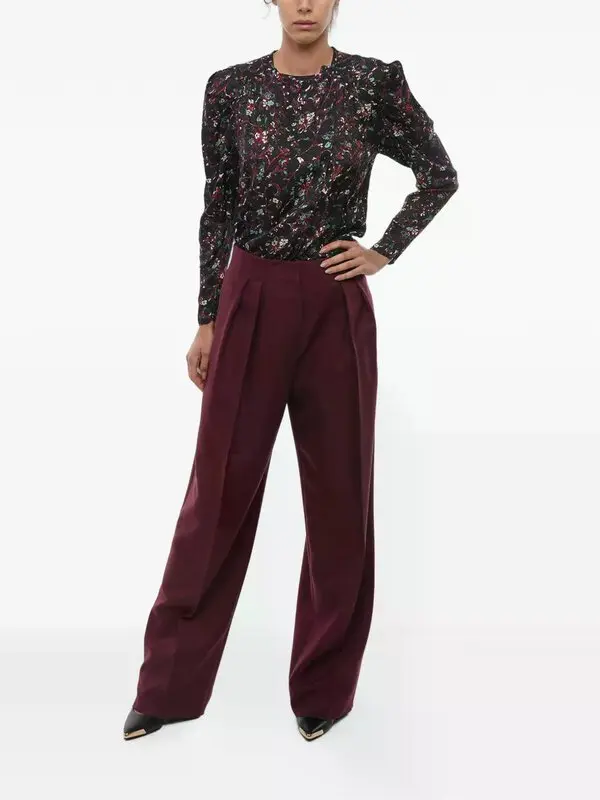 SUPER BLOND Pleated Wide-leg Trousers