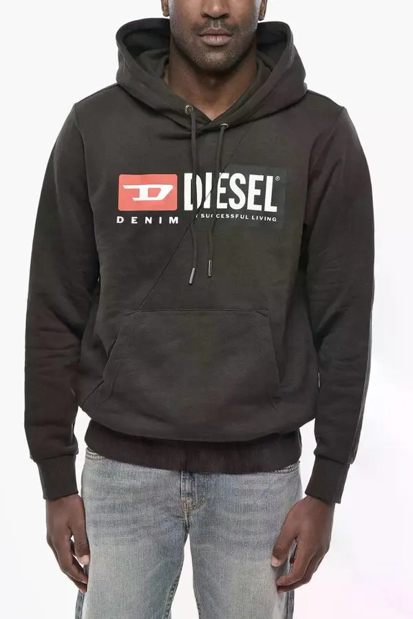 DIESEL® Logo-print Hoodie - Black