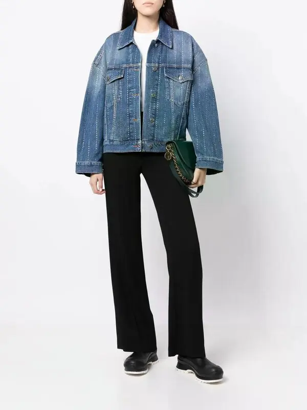 Stella McCartney Rhinestone-embellished Denim Jacket