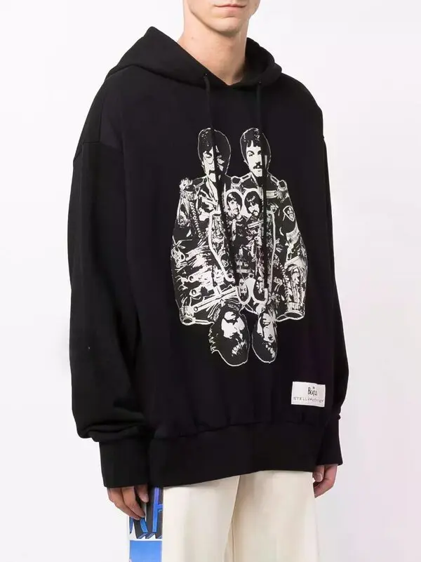 Stella McCartney The Beatles Graphic Print Organic Cotton Hoodie
