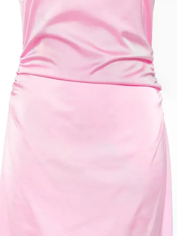 ROTATE BY BIRGER CHRISTENSEN Ruched Halterneck Maxi Dress - Pink