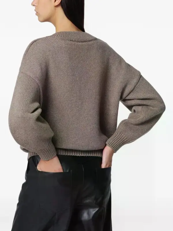 ROTATE BY BIRGER CHRISTENSEN V-neck Logo-patch Sweater