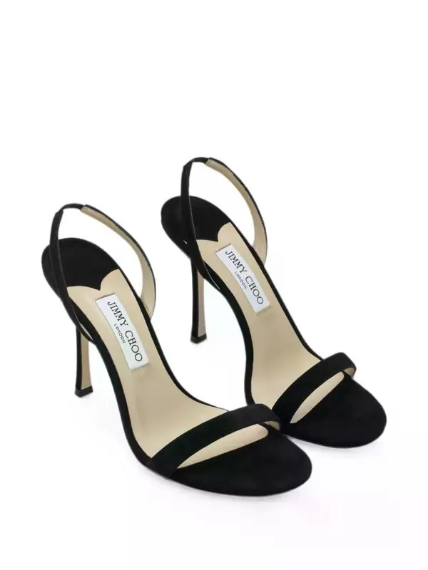 JIMMY CHOO Jenn 100 Suede Slingback Sandals