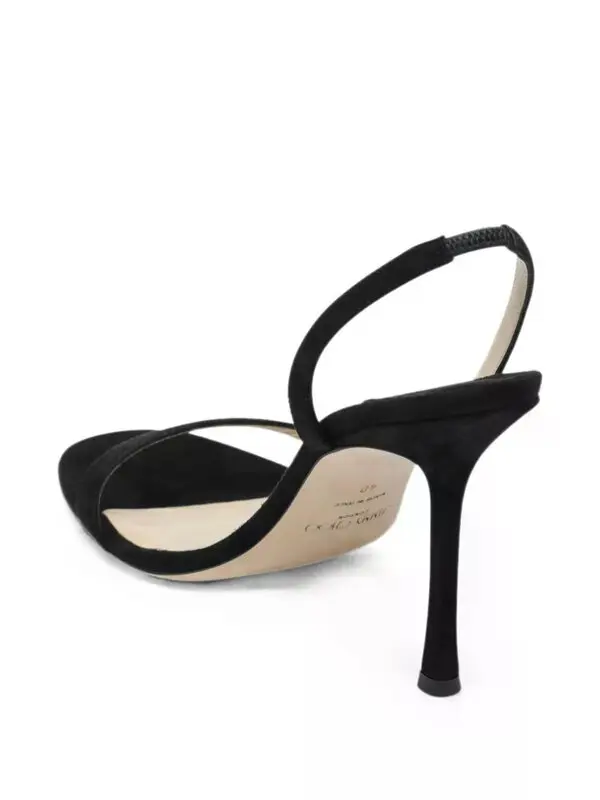 JIMMY CHOO Jenn 100 Suede Slingback Sandals