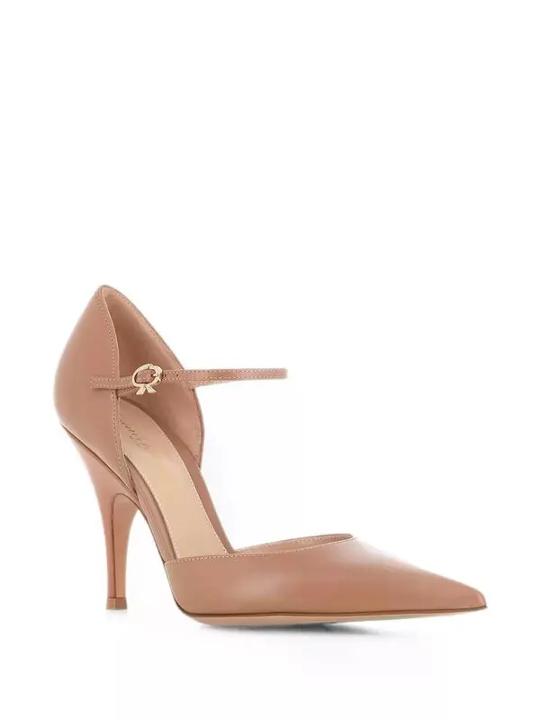 GIANVITO ROSSI Sofia D'orsay Pointed-toe Buckled Pumps