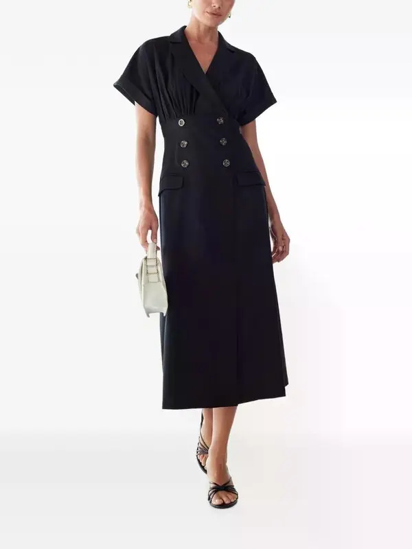 WILLA Elsie Double-breasted Midi Dress