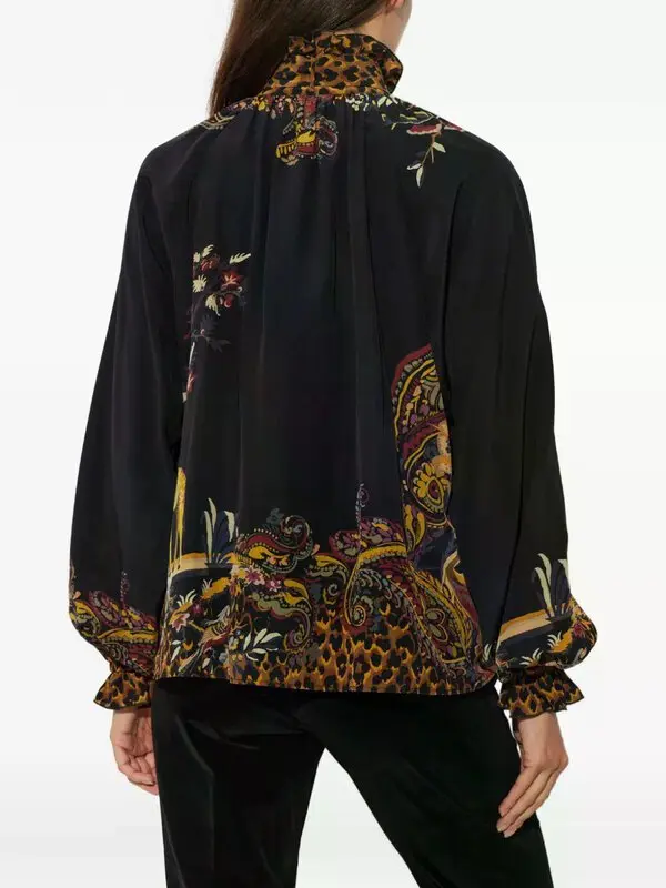 Etro Animal-print Silk Top