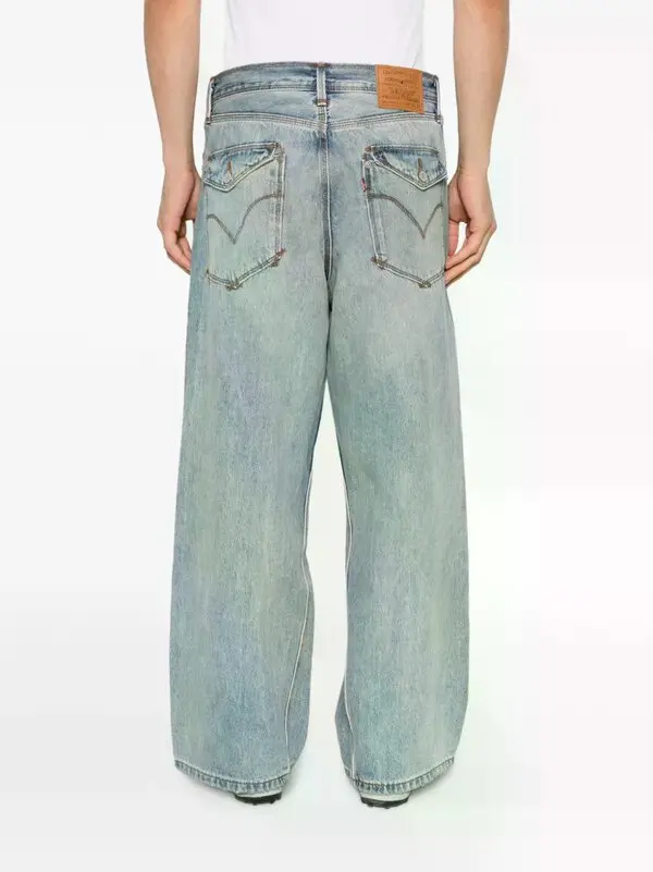 LEVI'S Wide-leg Faded Jeans