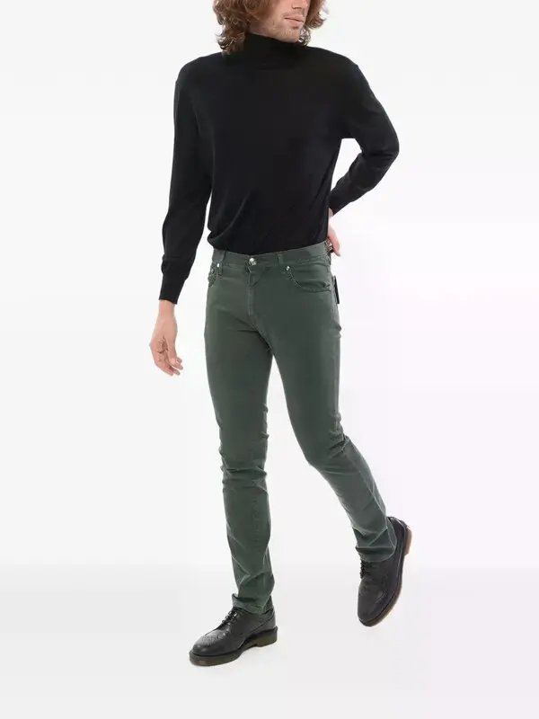 Corneliani Embroidered Five-pocket Jeans