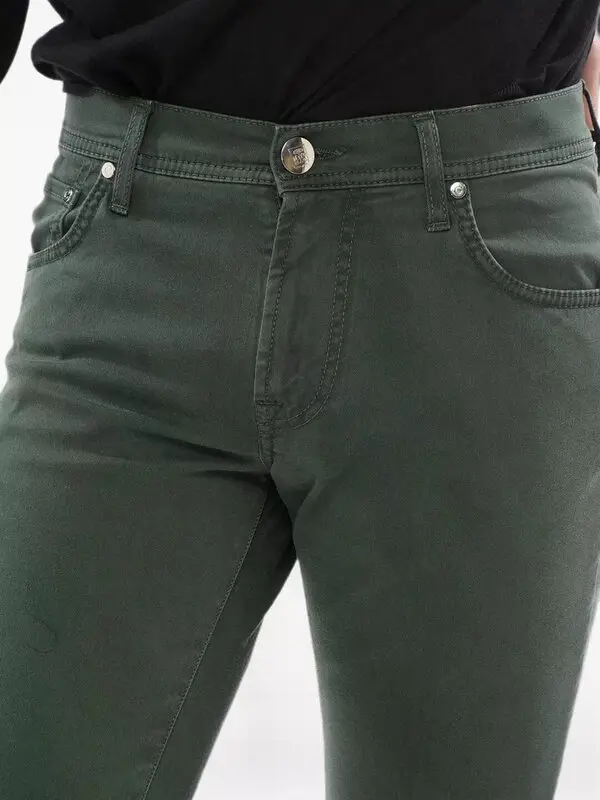 Corneliani Embroidered Five-pocket Jeans