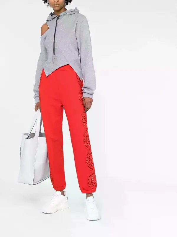 Stella McCartney Broderie-anglaise Track Pants - Red
