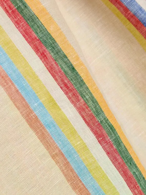 Staud Striped Linen Maxi Dress - Neutrals