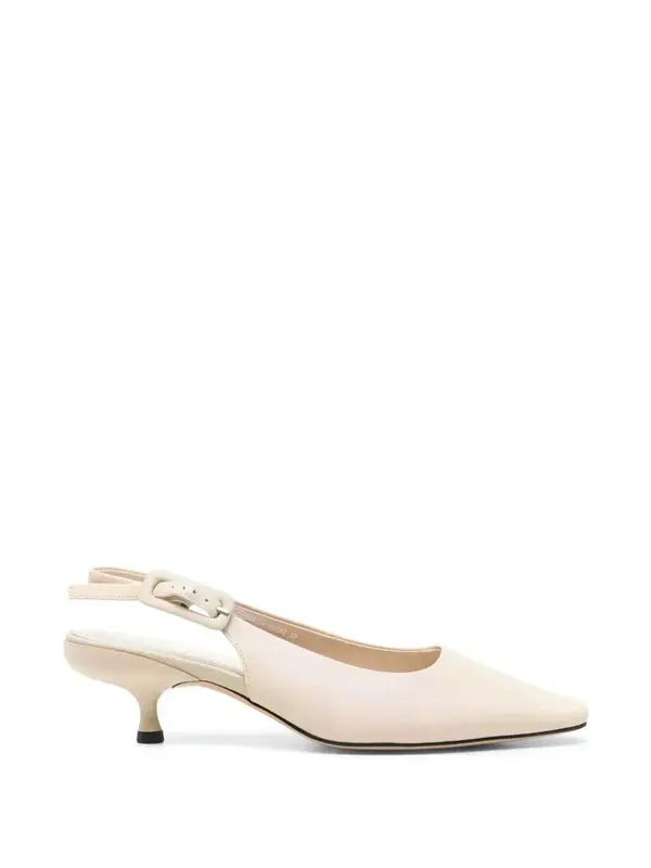 SERGIO MORETTI FIRENZE Pointed-toe Slingback Pumps - Neutrals