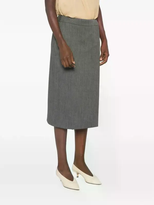 Ermanno Scervino Herringbone-pattern Wrap Midi Skirt