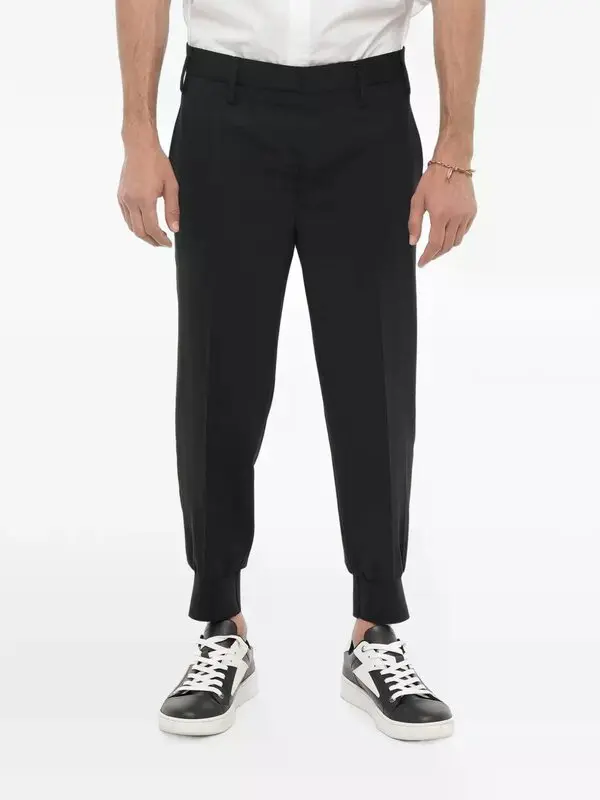 Neil Barrett Pressed-crease Trousers - Black